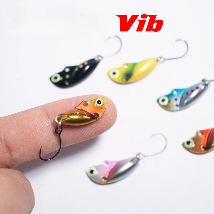 Luya Micromatter VIB Stream Melon Seed Sequins Bait Lead Head Hook Sof